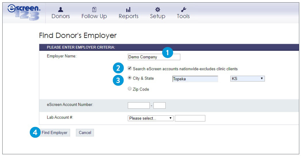 MANUALLY LOOK UP ESCREEN NATIONAL ACCOUNTS